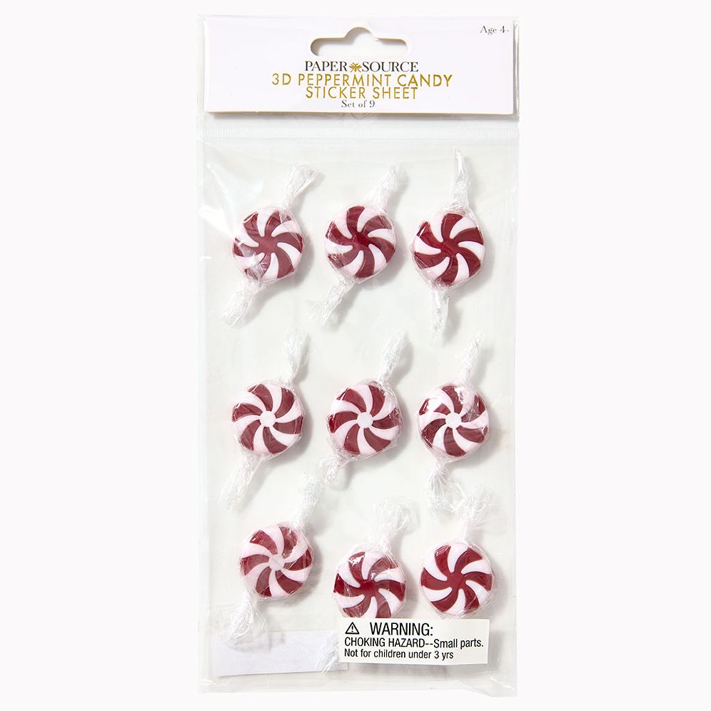 3D Peppermint Candy Sticker Sheet